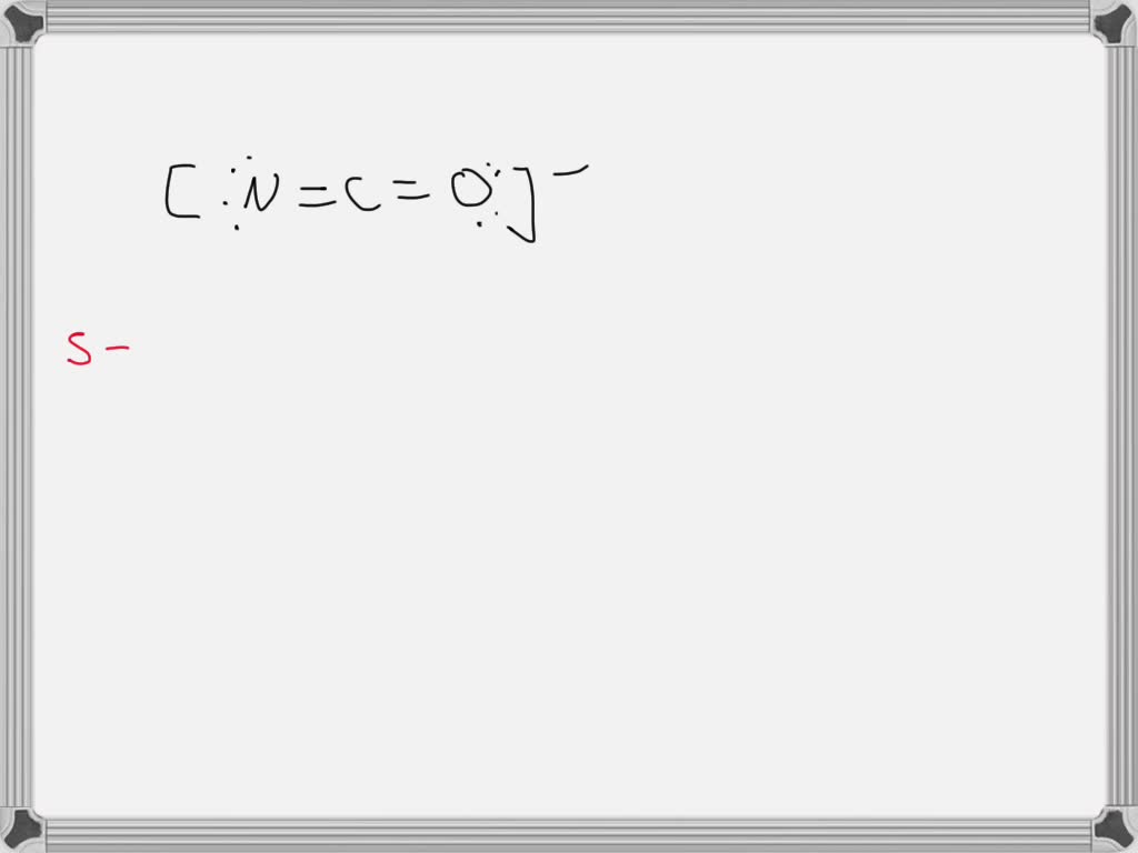 SOLVED: Consider the NCO anion. The following three Lewis structures ...