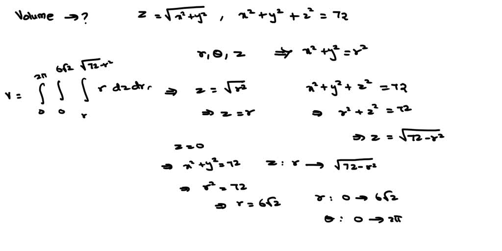 SOLVED: 16.4.22 Question Help Use a triple integral to find the volume of the solid bounded ...