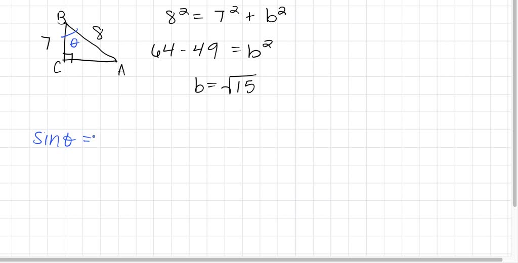 SOLVED:Suppose ABC is a right triangle with sides? a, b, and c and ...