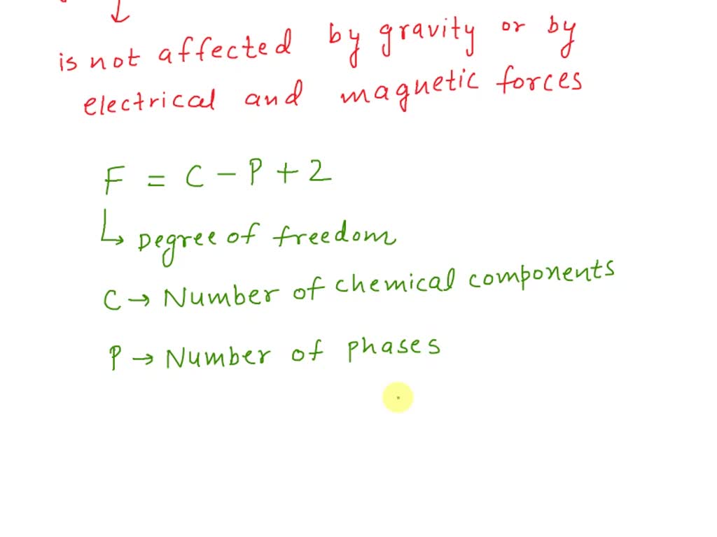 SOLVED: 2.a. Write the phase rule and name all terms. b. Calculate the ...