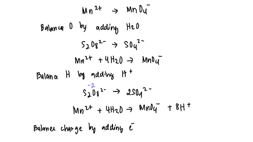 SOLVED: When the following redox reaction is balanced in acidic ...