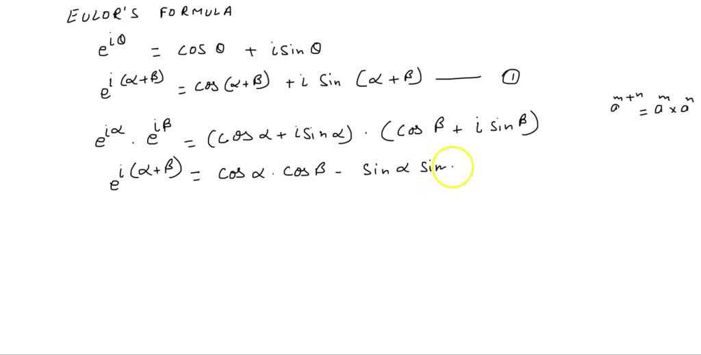 SOLVED: 3.76 Trig ` Identities for Sums In the Explanation (Section 3.4.2) we used Euler'formula ...