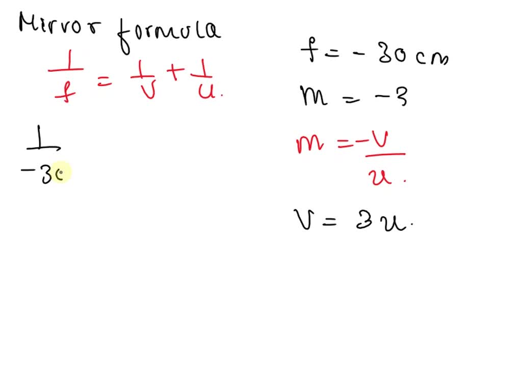 SOLVED: An object is placed 30 cm in front of a spherical mirror. The ...