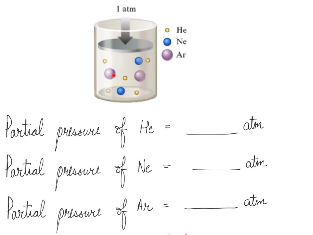 SOLVED: Determine the partial pressure of each gas as shown in the ...