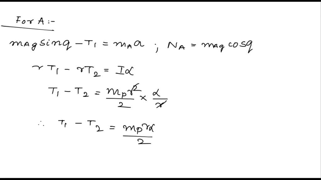 Two blocks are connected by a light string that passes over a massive ...