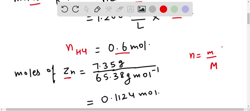 SOLVED: Zinc dissolves in hydrochloric acid to yield hydrogen gas as ...