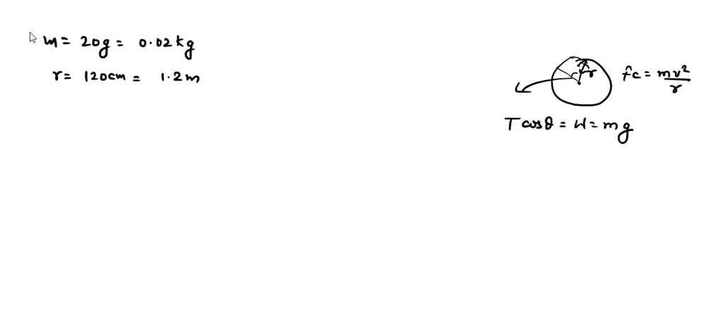 SOLVED: a 20 g bead is attached to a light 120 cm long string. This ...