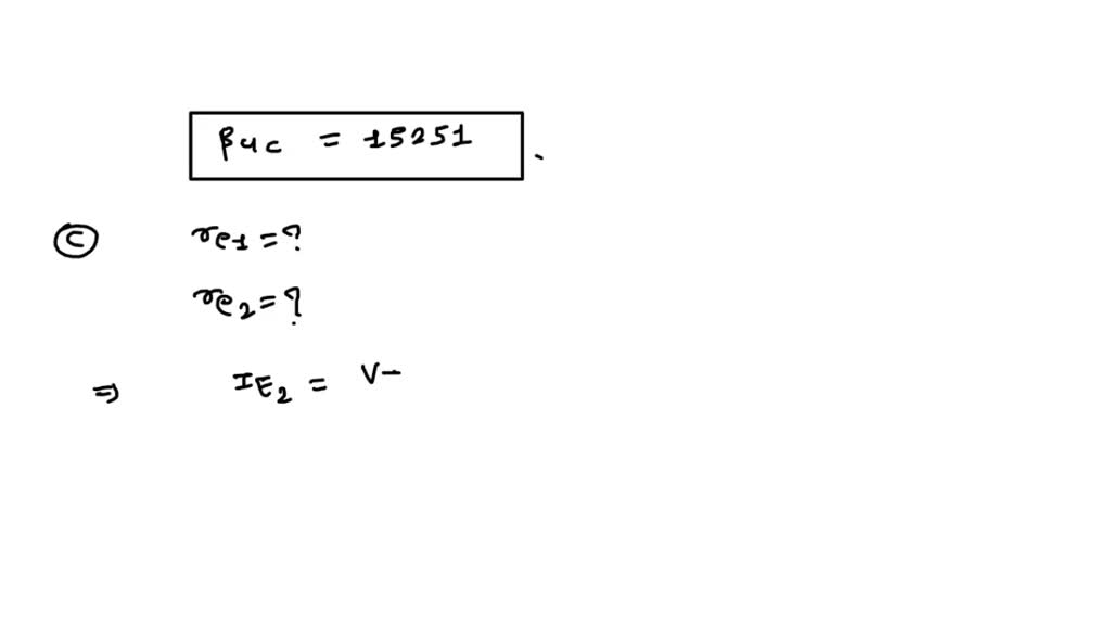 SOLVED: For the circuit shown below find labeled voltages V1 and V2. Assume the transistors are ...