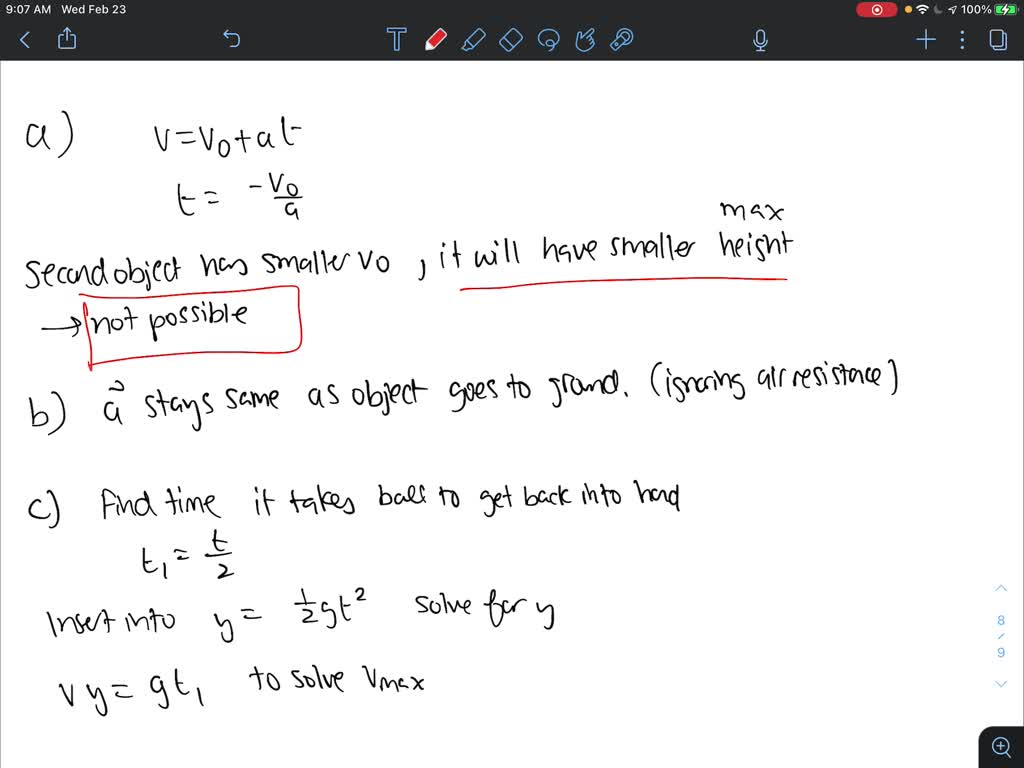 SOLVED: Conceptual Questions: 1 Two objects are thrown vertically upward, first one, and then, a ...