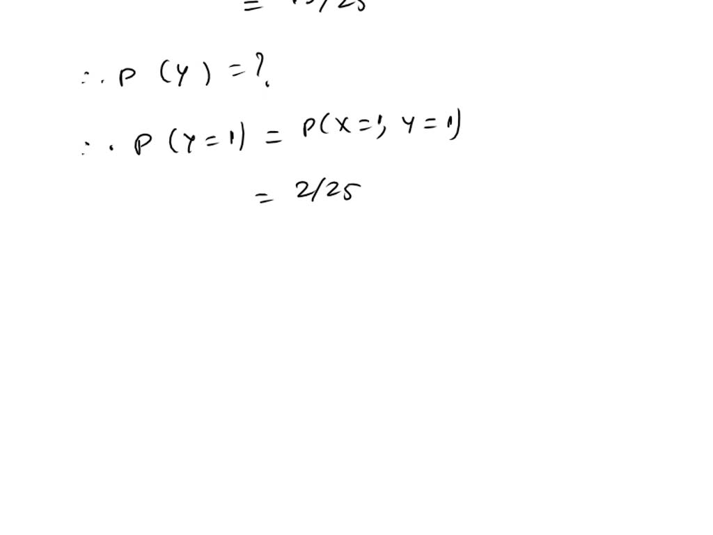 SOLVED: Let the joint probability mass function of discrete random variables X and Y be given by ...