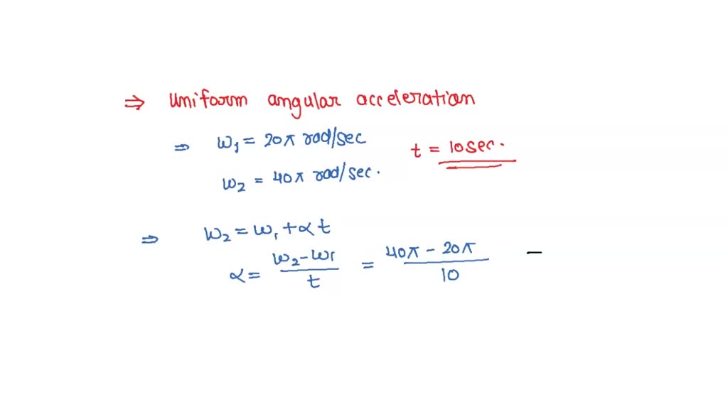 Solved A Flywheel Rotates With A Uniform Angular Acceleration Its Angular Velocity Increases 