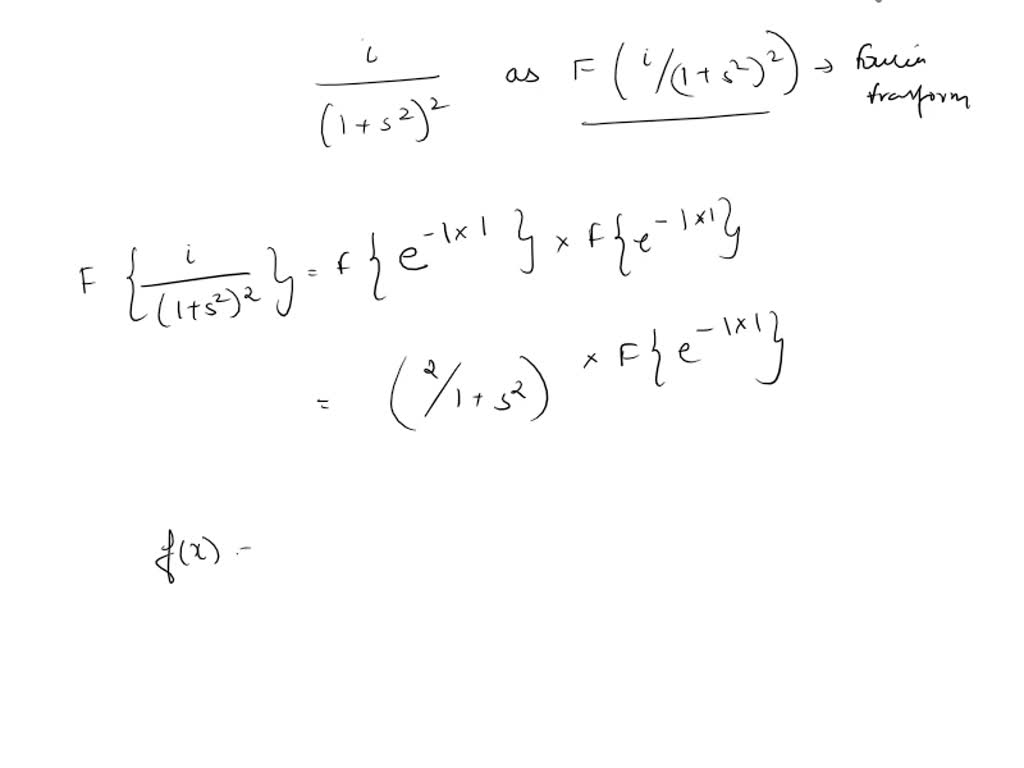 SOLVED: 5. Using the Fourier transform technique, find i.t when it ...