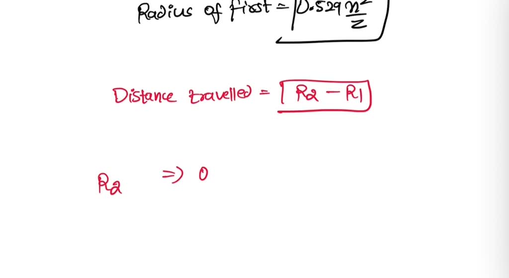 SOLVED: using bohr equation calculate the distance travelled by an ...