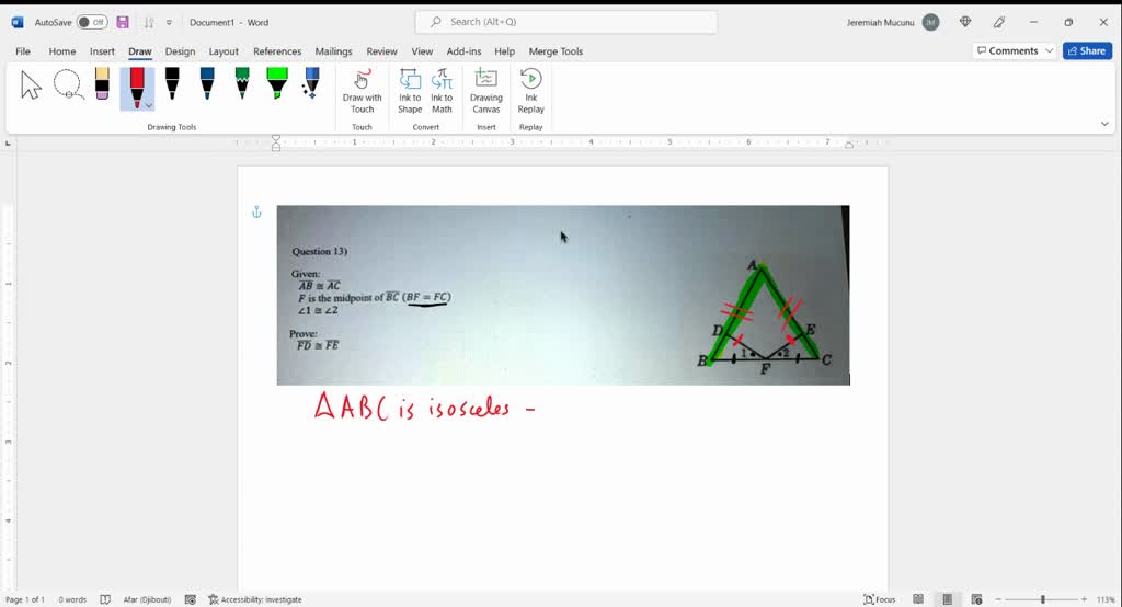 SOLVED: 4.6 Let AABC be isosceles, with AB AC. Let M be the midpoint of ... SOLVED: 4.6 Let AABC be isosceles, with AB AC. Let M be the midpoint of ...