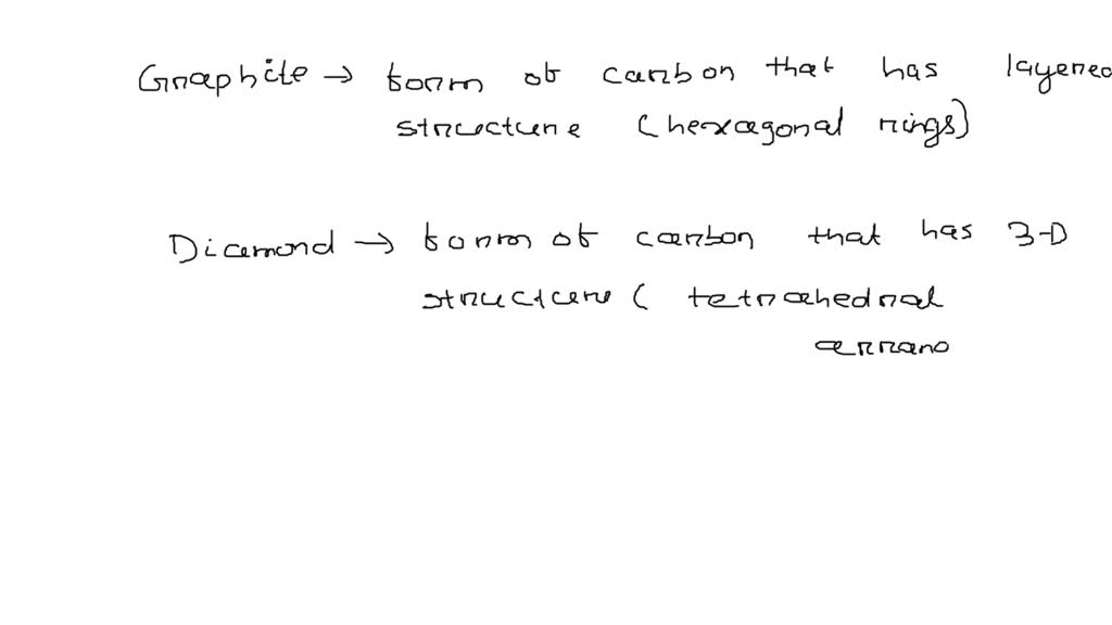 SOLVED: If the conversion of a diamond to graphite is an exothermic process, then the conversion ...