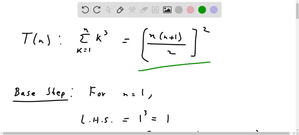 Solved 1 Using Induction Show That The Sum Of The Cubes Of The First N Positive Integers Is