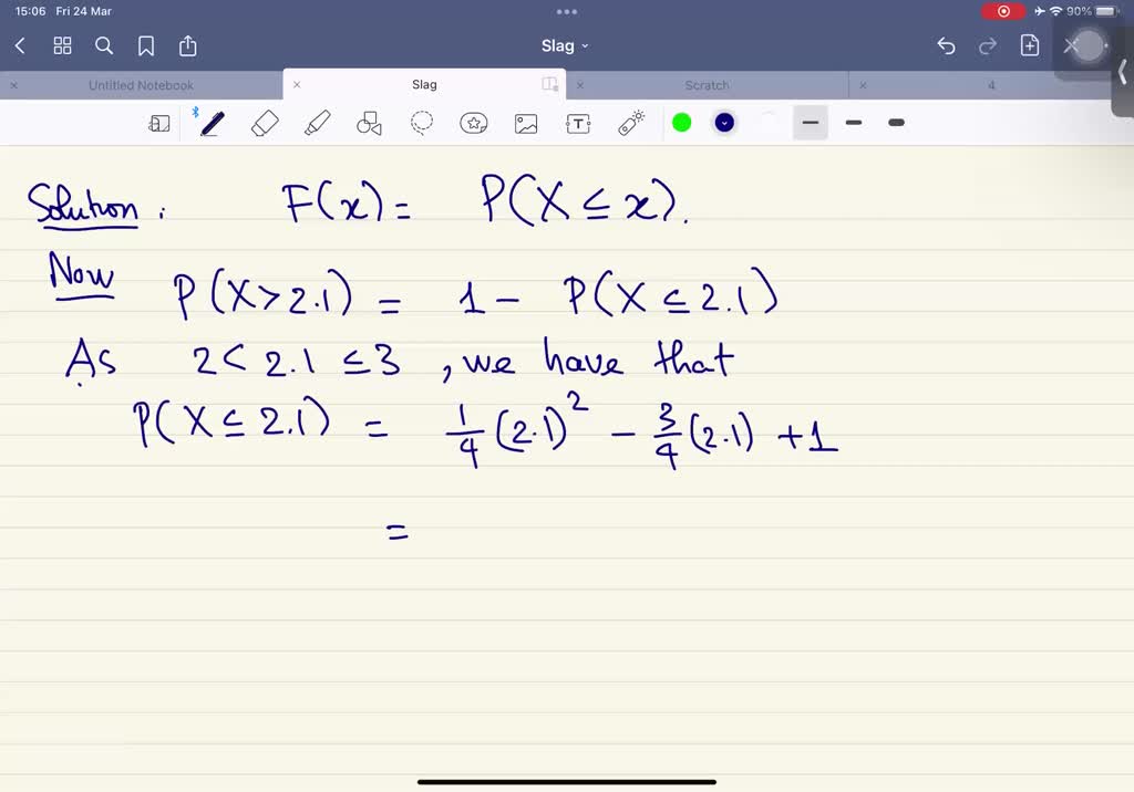 Solved Consider A Random Variable X With Cumulative Distribution Fx Given By Fx 0 For X