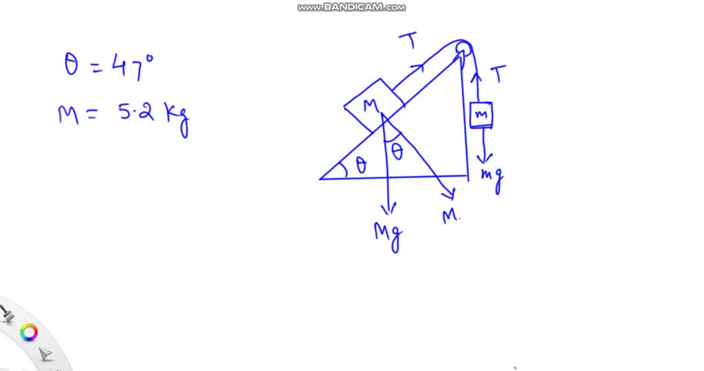 SOLVED: Two blocks are connected by a string, as shown in the figure below. The smooth inclined ...
