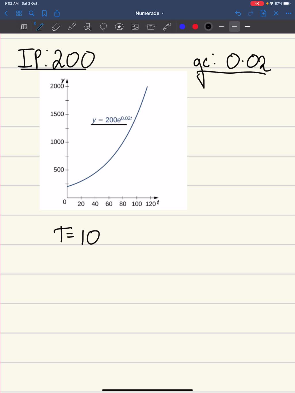 SOLVED: Calculate Exponential Population problems SOLVED: Calculate Exponential Population problems
