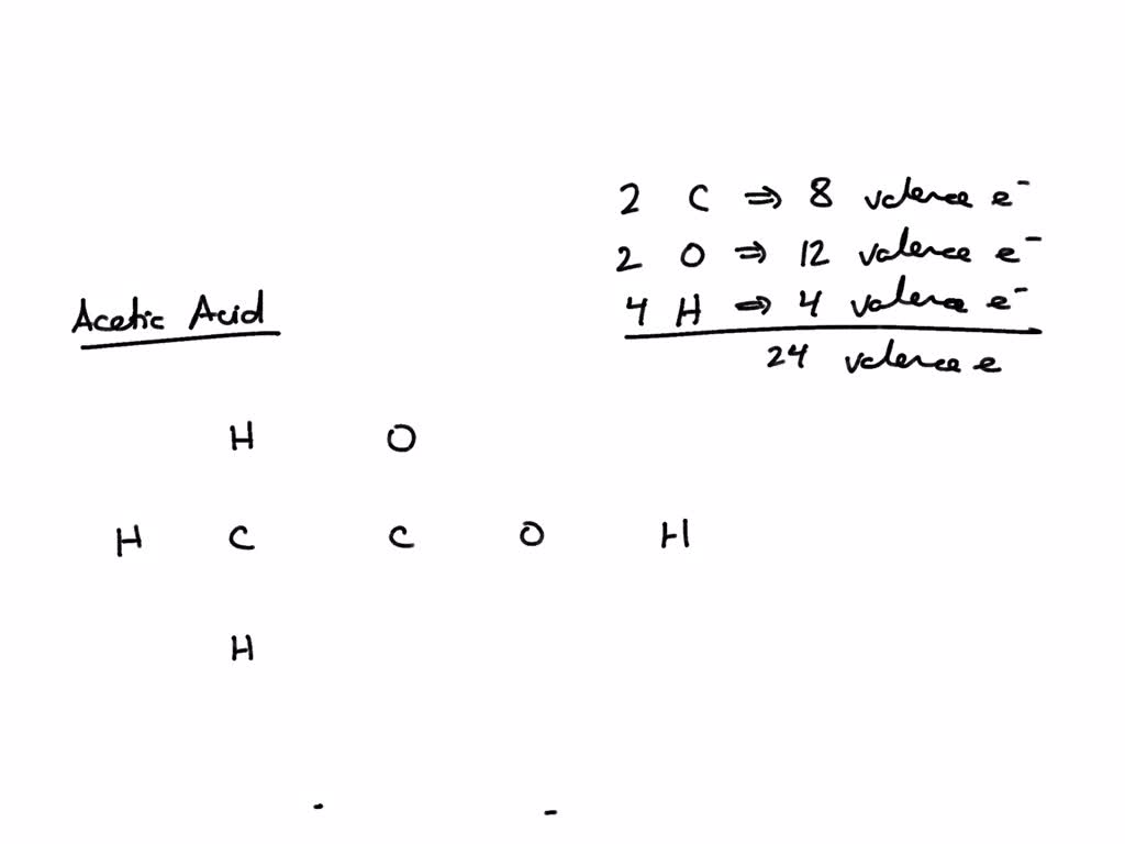 SOLVED: The skeleton of acetic acid is shown. Complete the structure by ...