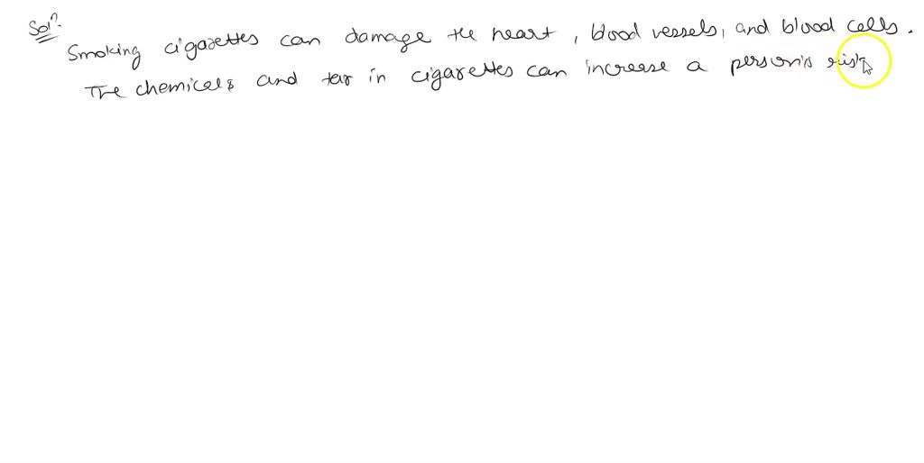 SOLVED: How cigarette smoking and liquor can affect the respiratory and ...