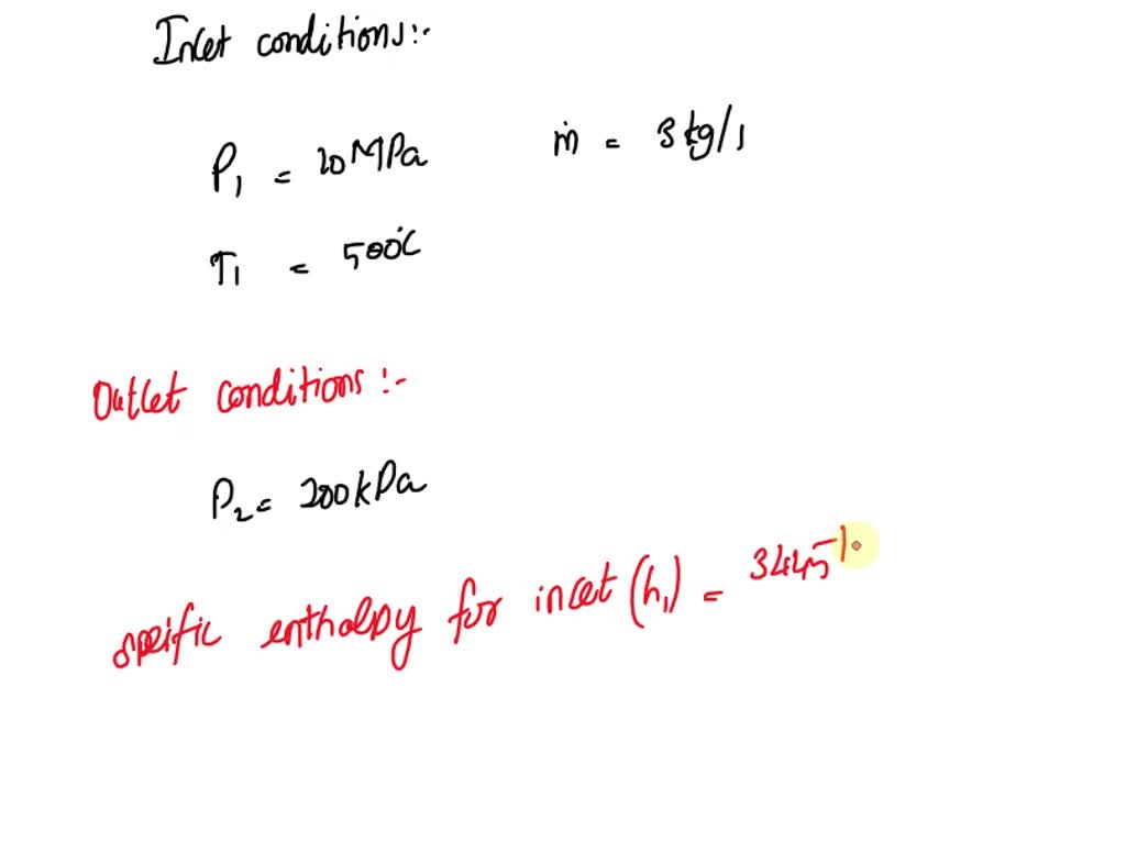 SOLVED: . Steam enters an adiabatic turbine at 10 MPa and 500 C at a ...