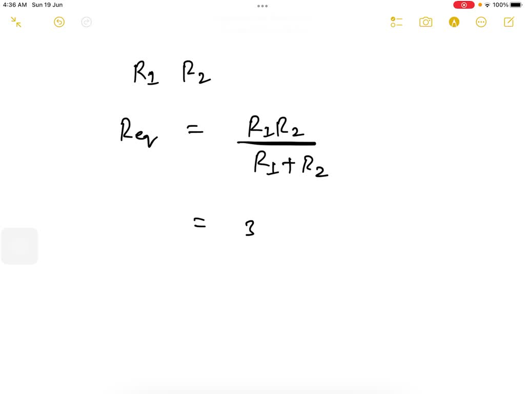 Solved When Two Resistors Of Resistance R1 And R2 Are Connected In