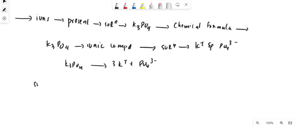 SOLVED: Write the ions present in solution of K3PO4. Express your ...