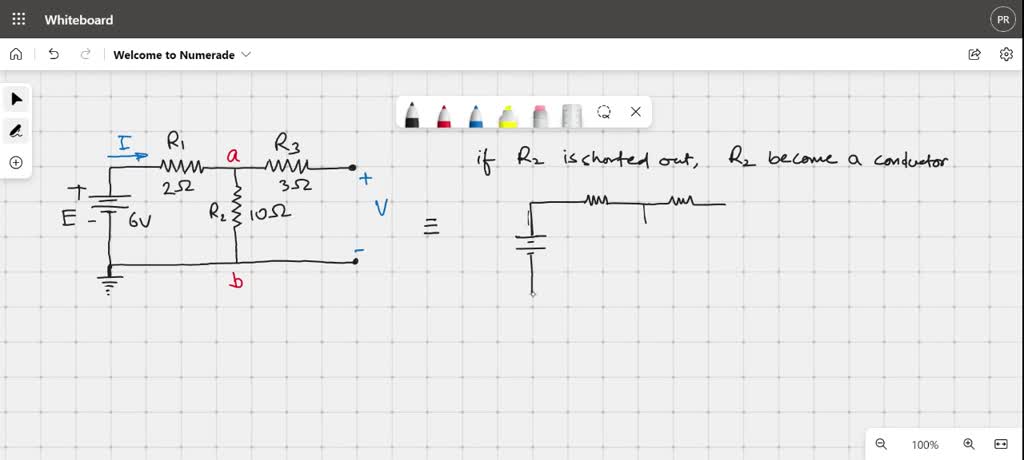 SOLVED: Determine V and I for the network if resistor R2 is shorted out.