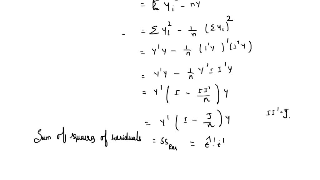 Solved Derive An Expression For The Leave One Out Cross Validated Residual Sum Of Squares For