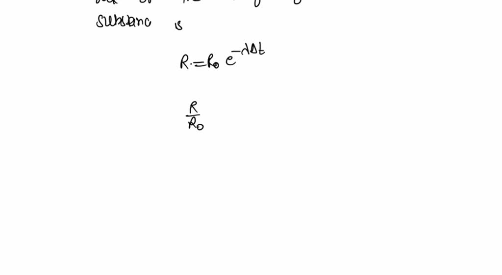 SOLVED: From the equation expressing the law of radioactive decay ...