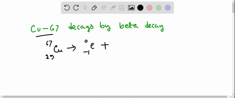 Cu 67 decays by beta decay what are the atomic symbol and...
