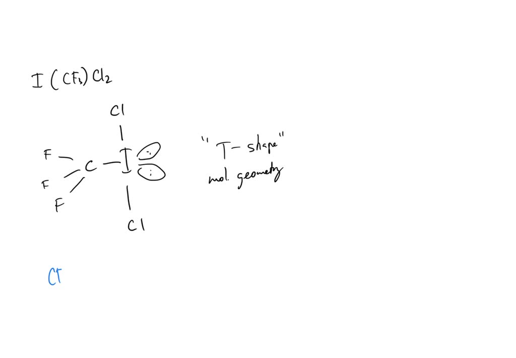 Predict the structure of I(CF3)Cl2. Do you expect the CF3 group to be in an axial or equatorial ...