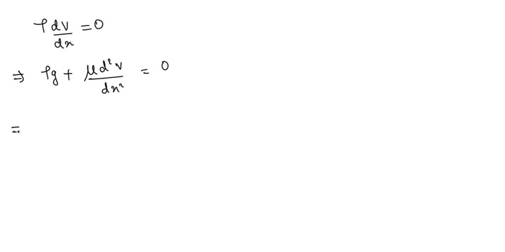 SOLVED: A viscous liquid of constant ρ and μ falls due to gravity ...