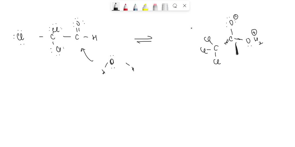 SOLVED: Chloral (CICCH3O) reacts with water to form the sedative and ...