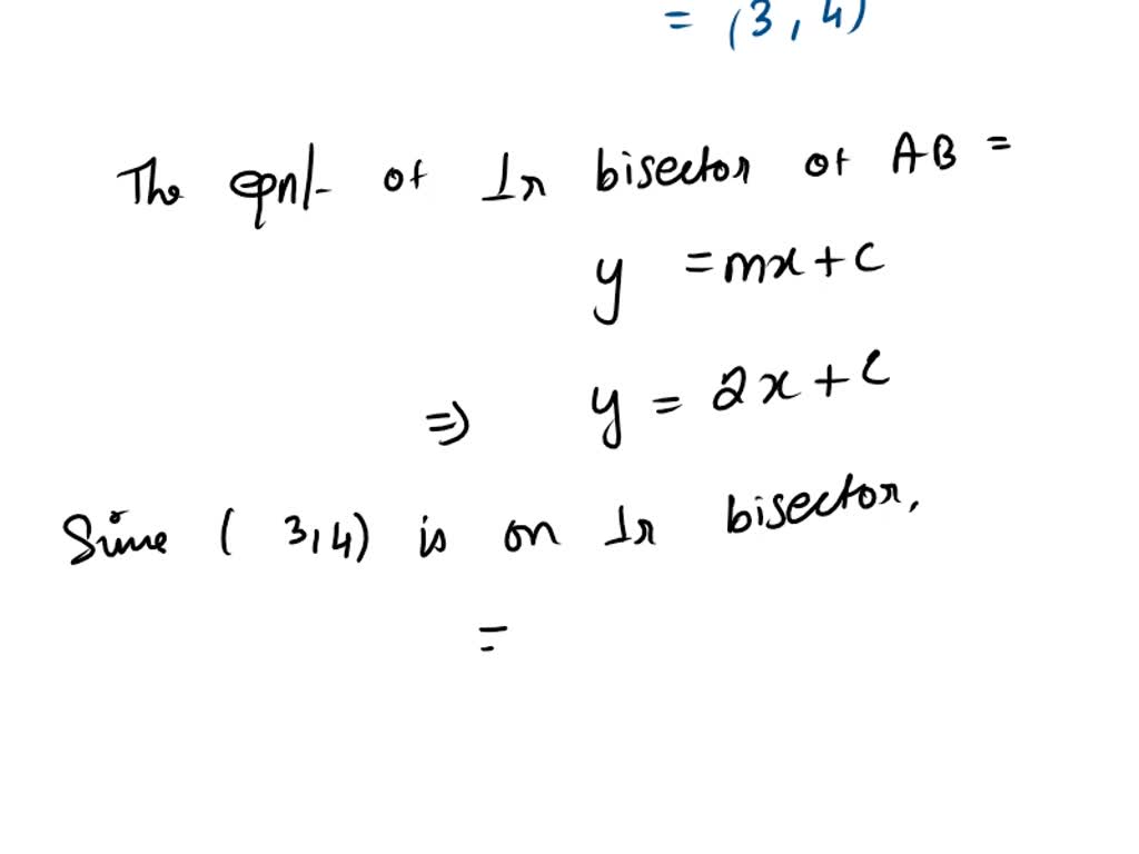The points A and B have coordinates (-2, 4) and (6, 10) respectively ...