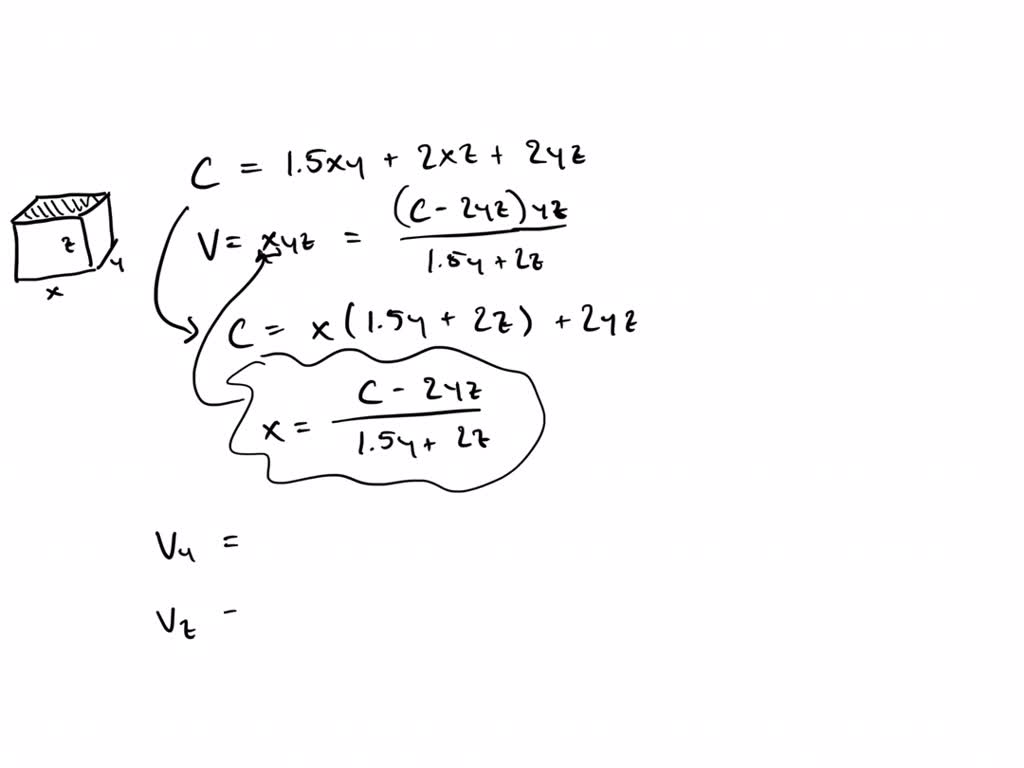 SOLVED: The material for constructing the base of an open box costs 1.5 ...
