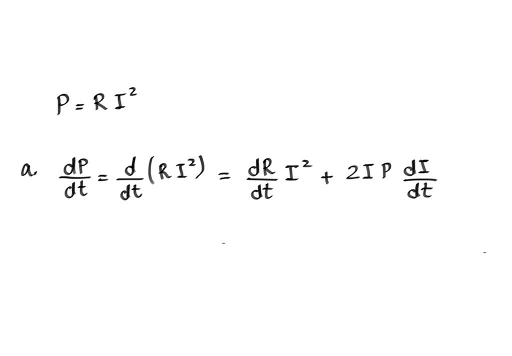 SOLVED: The power P (watts) of an electric circuit is related to the ...