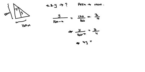 1 triangular corner lot has perpendicular sides of lengths...