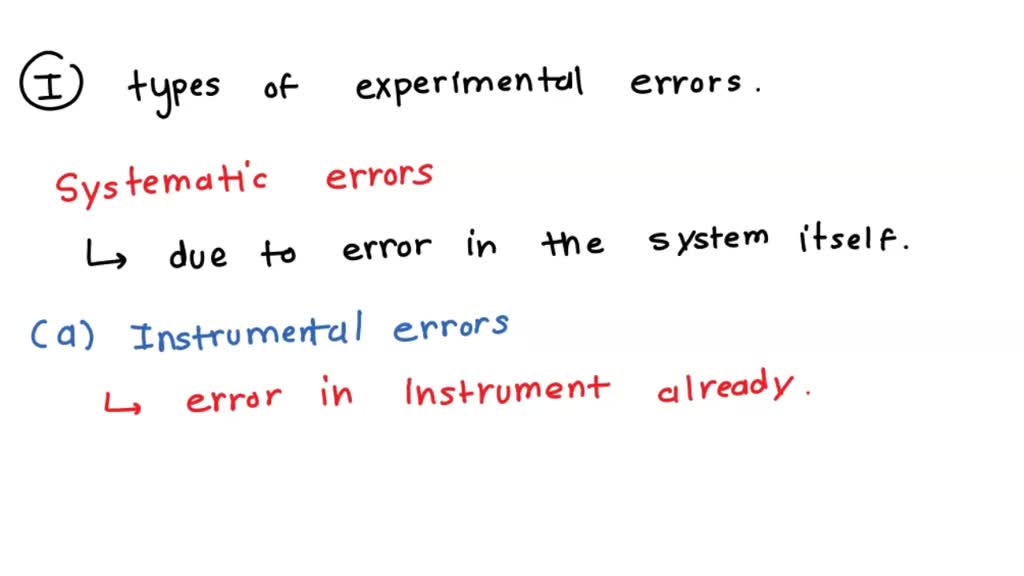 SOLVED: 1. Distinguish among the types and causes of experimental ...
