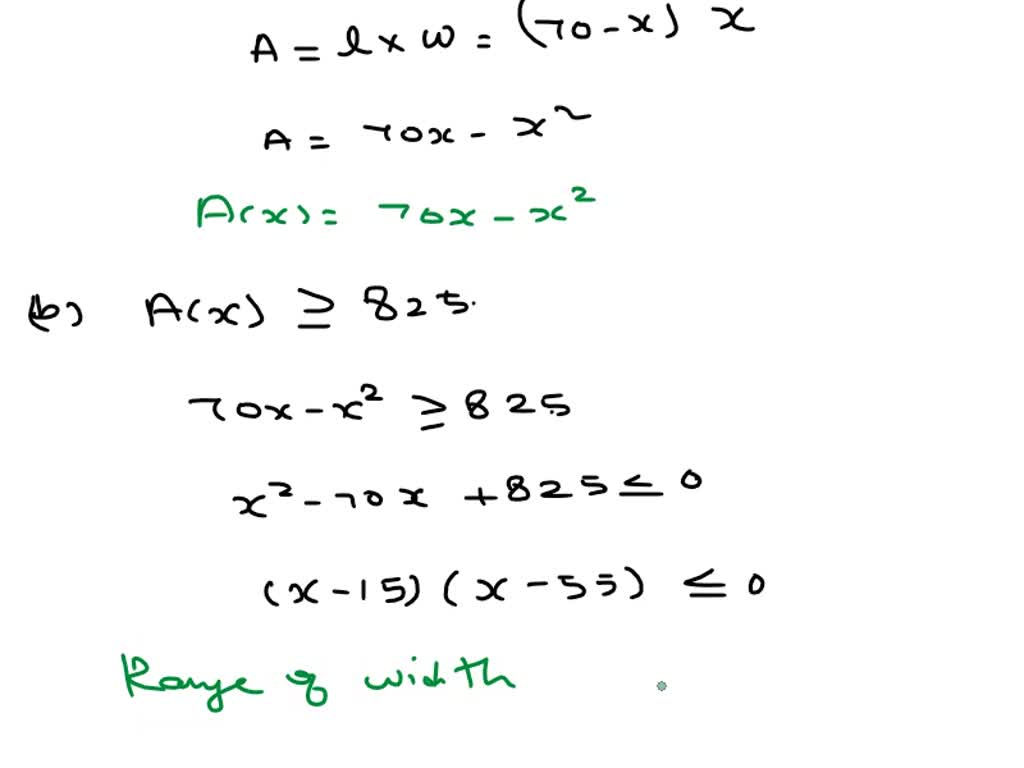 SOLVED: 'EXAMPLE 1 Fencing - Garden A gardener has 140 feet of fencing ...