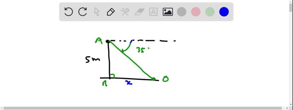 A bird sits on top of a 5-meter lamp post. The angle of depression from ...