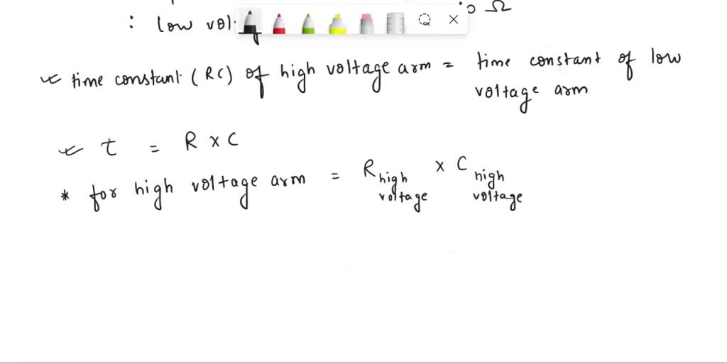 SOLVED: The high voltage arm of an RC divider has 10x100 ohm resistors ...