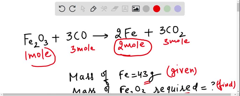 SOLVED: You are asked to make 43 grams of iron (Fe) from iron III oxide ...