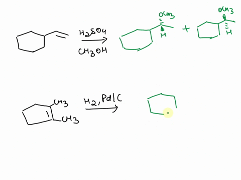 draw the structure of the expected major product for the reaction below including ...