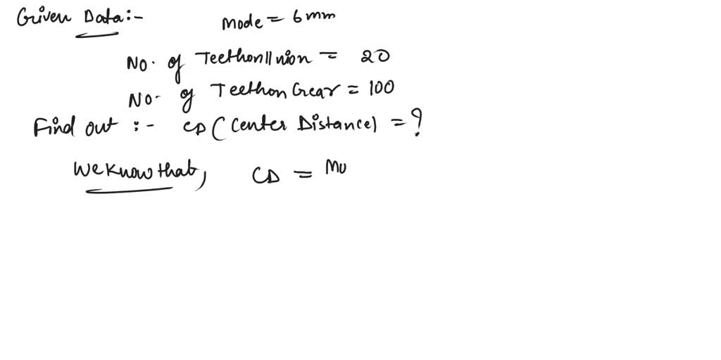 SOLVED: A spur gear uses the stub tooth system. If the size of the ...