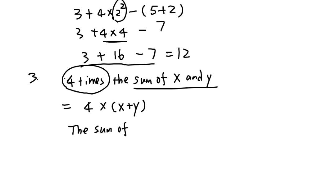 SOLVED: Explain the difference between an expression and an equation ...