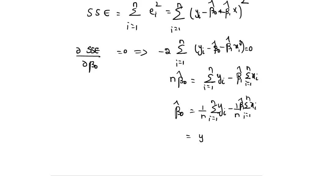 Solved Define Simple Linear Regression Model Estimate The Parameters Of Two Parameter 6176