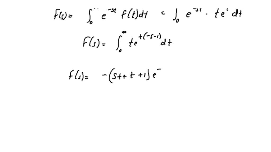 SOLVED: let f(t) be a function on 0 to infinity. The Laplace Transform of f is the function of F ...