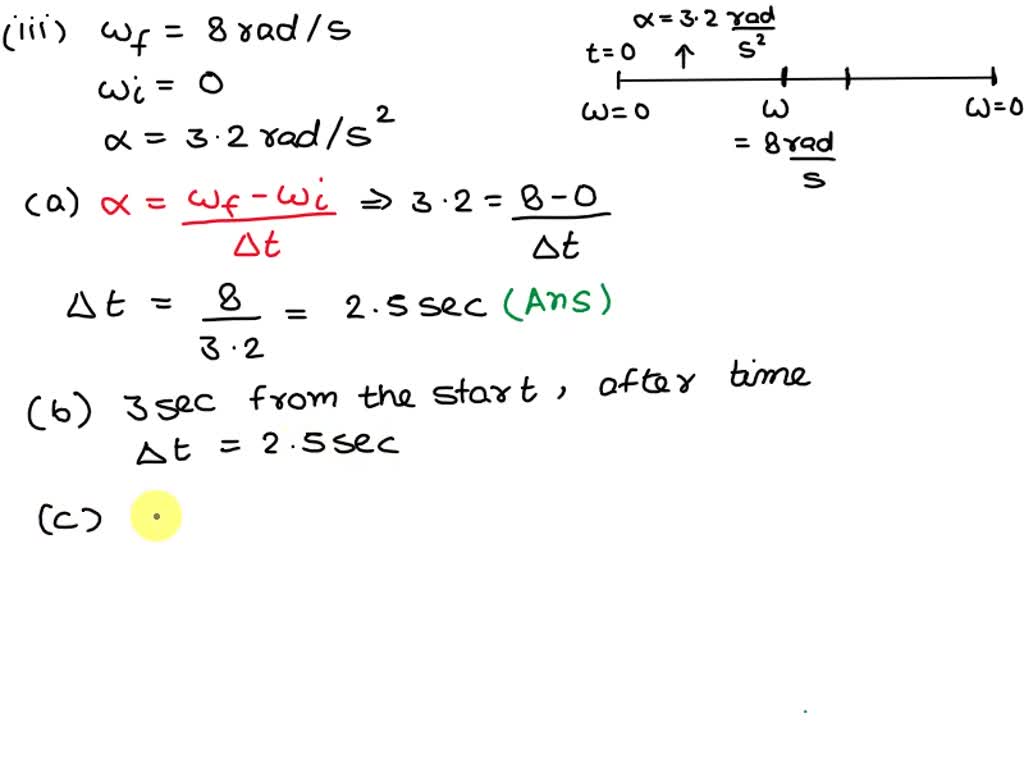SOLVED: Rotational Kinematics Consider a rotating fan blade: a) The initial angular velocity is ...